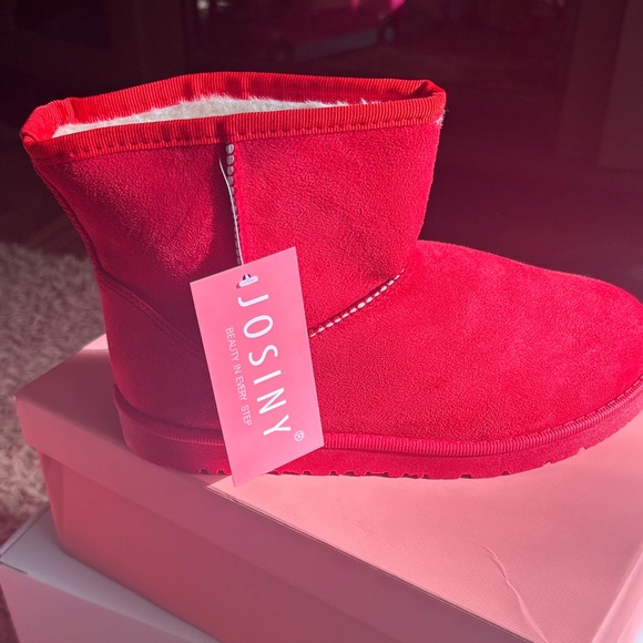 josiny | Shoes | Womens Red Winter Boots | Poshmark